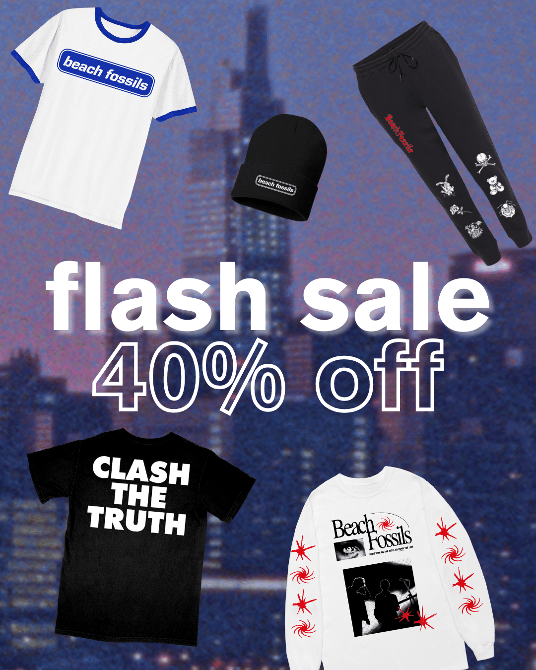 FLASH SALE 40% OFF BEACH FOSSILS SHIRTS – Bayonet Records