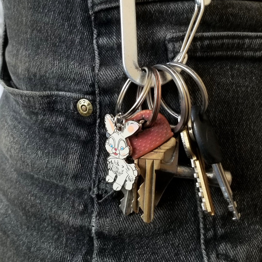LIMITED Beach Fossils 'Bunny' Die-cut Keychain – Bayonet Records